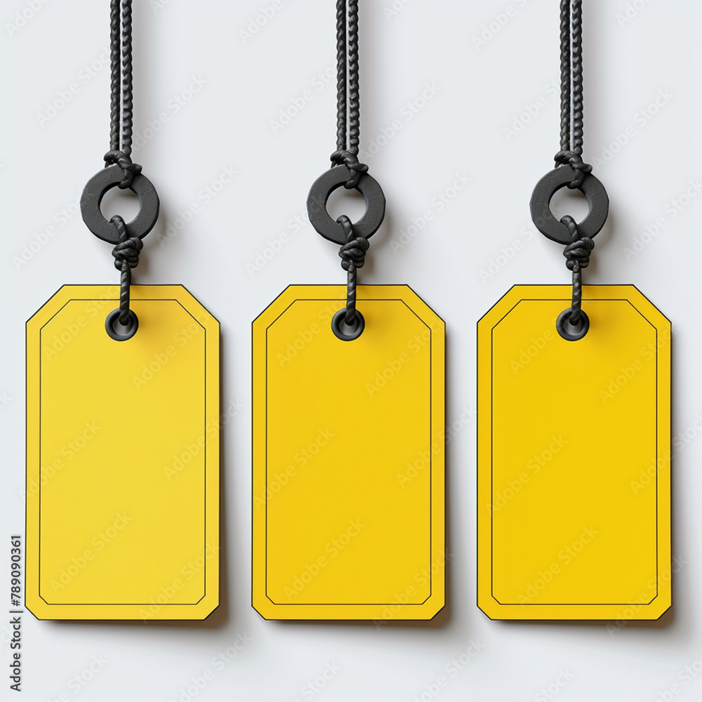 Vector empty price tags. Yellow price tags png. Template of price tags ...