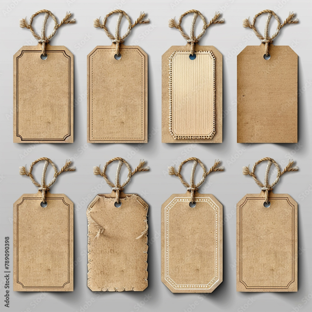 Vector empty price tags. Yellow price tags png. Template of price tags ...