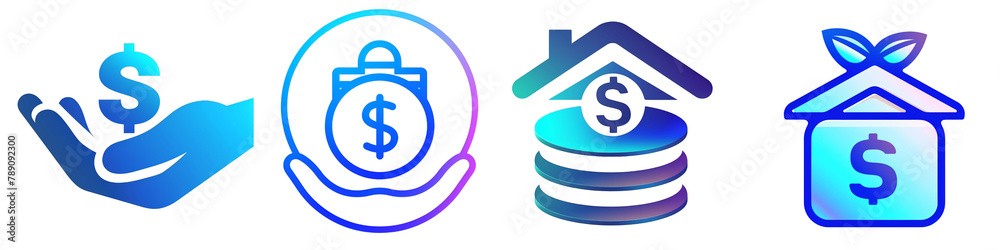 Loan clipart collection, symbol, logos, icons isolated on transparent ...