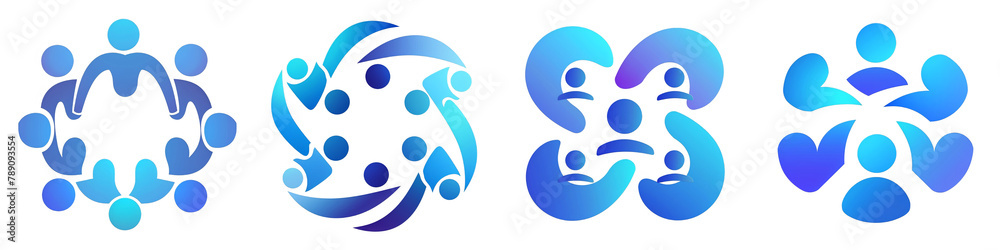 Community clipart collection, symbol, logos, icons isolated on ...