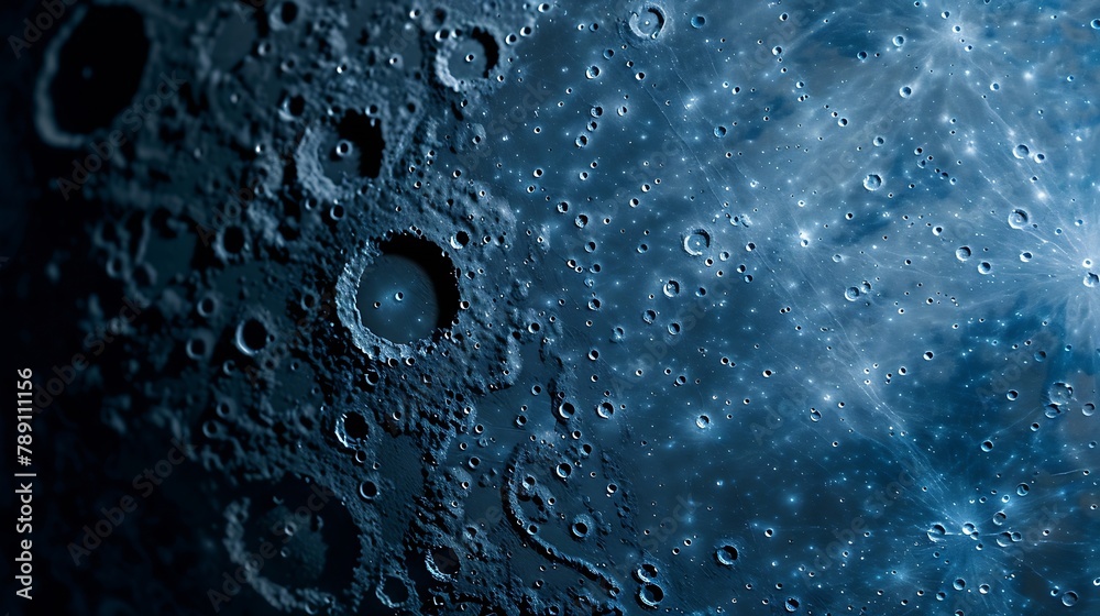 Moon surface close up Craters and furrows on the surface of the earths ...