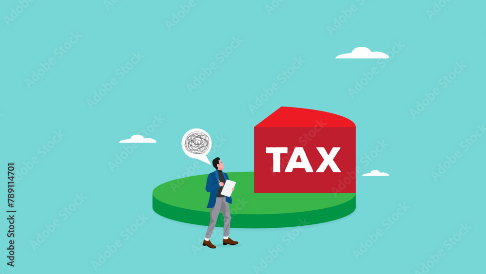 tax burden, businessman are confused by the tax burden that is too high ...