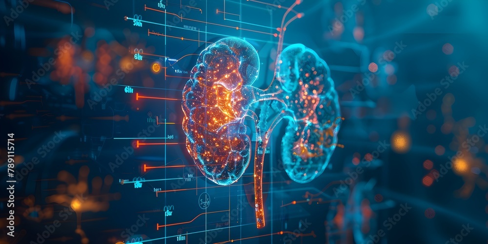 Animated Digital Infographic Explaining Kidney Stone Development and ...