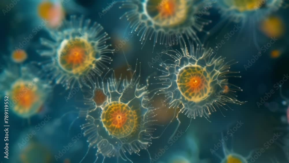 The life cycle of a ciliate protozoa captured in stages of binary ...