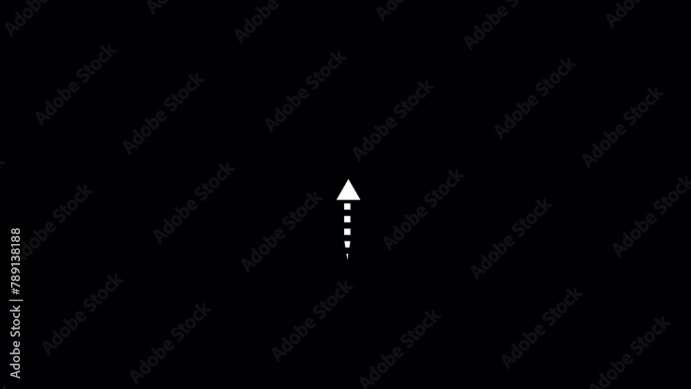 Dotted arrows animation on transparent background, Set of animated ...