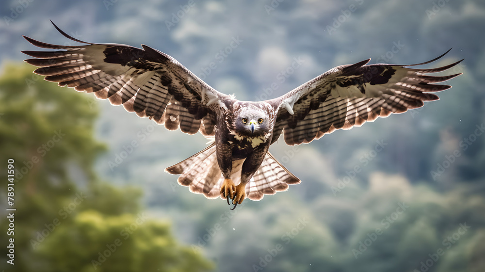 Legend of the Rainforest Harpy Eagle Takes Flight in a Myth Stock Illustration | Adobe Stock