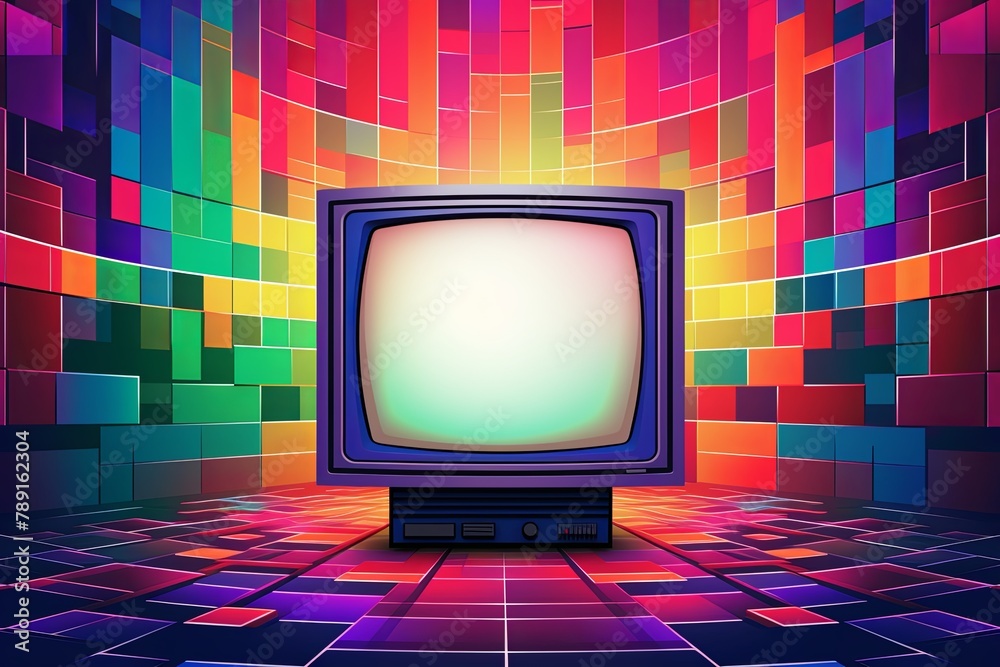 Analog TV Color Bars: Retro Grainy Background Designs & Test Patterns ...