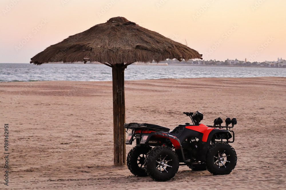 Beautiful landscape of sea Nagao ghoghla beach in diu and daman, Straw ...