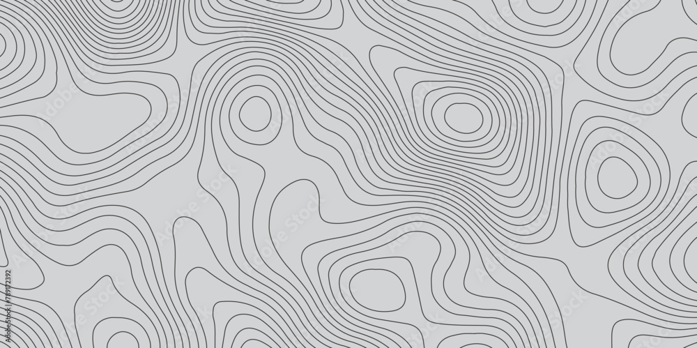 Abstract gray topography contour map background design .geometric black ...