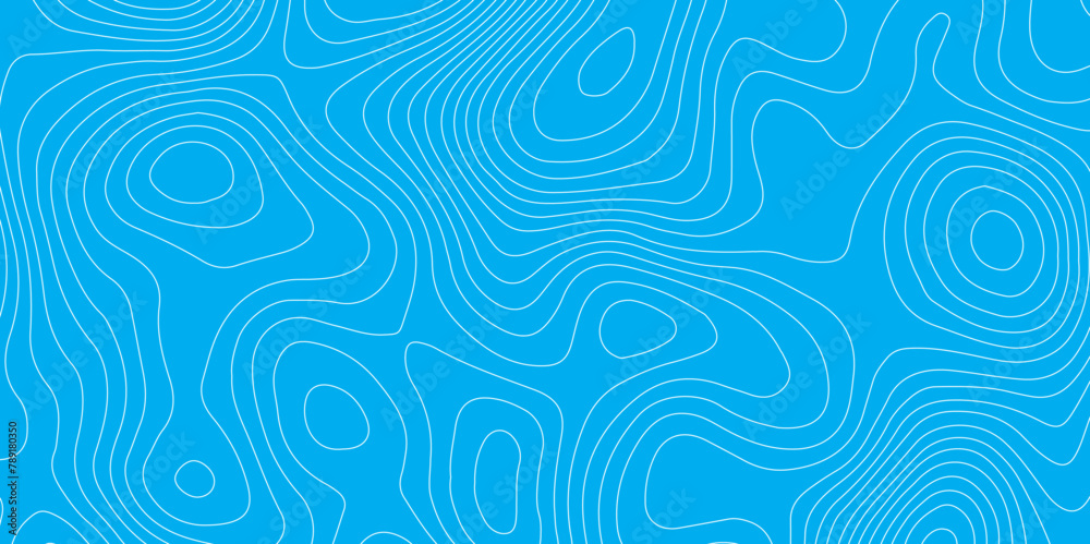 Abstract blue topography contour map background design .geometric white ...
