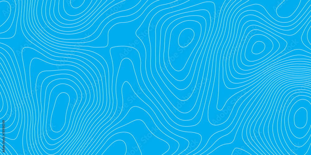 Abstract blue topography contour map background design .geometric white ...