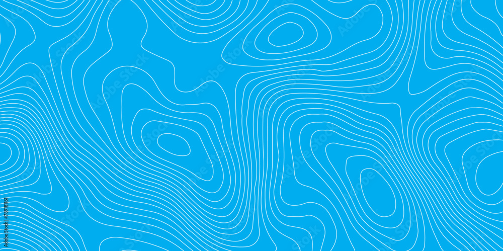 Abstract blue topography contour map background design .geometric white ...
