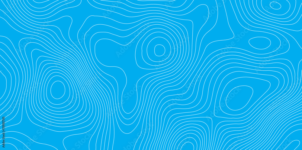 Abstract blue topography contour map background design .geometric white ...