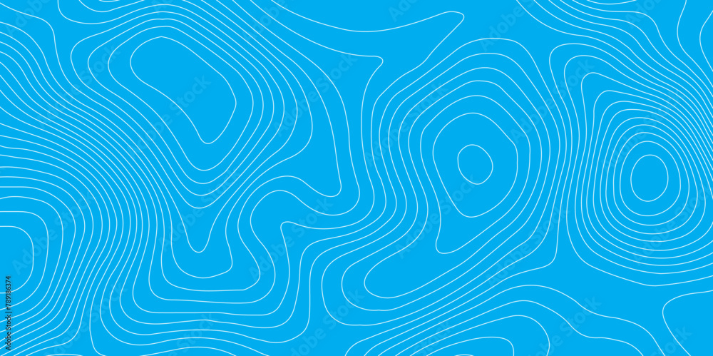 Abstract blue topography contour map background design .geometric white ...