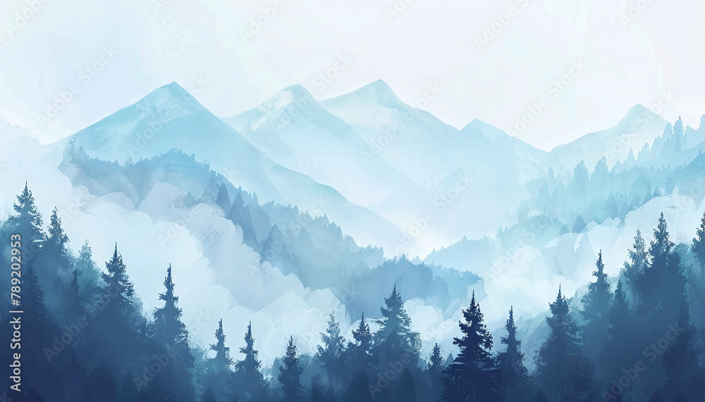 The backdrop template features an abstract landscape background with a ...