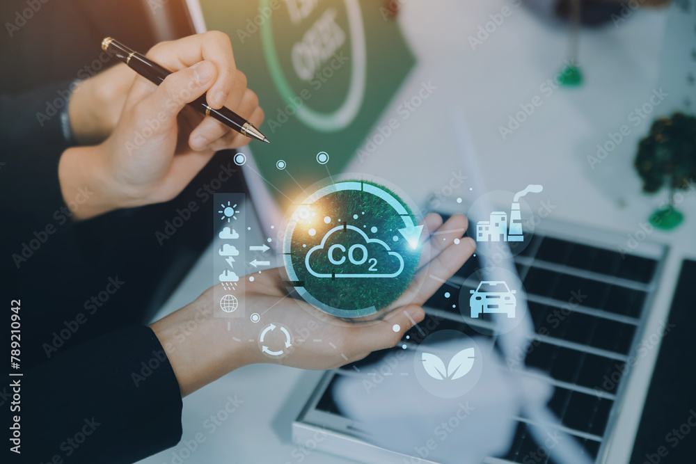 Concept of Reduce greenhouse gas emission for climate change and ...