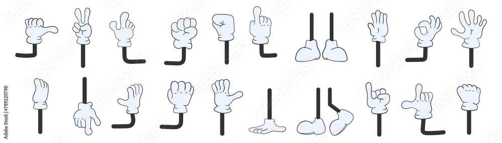 PNG, Cartoon gloved arm on white background in hand drawn style. Comic ...