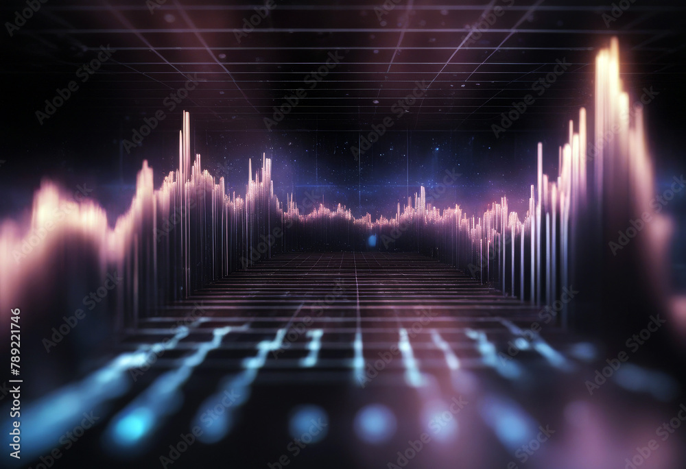 illustration equalizer waveform 3d HUD PNG alpha Digital abstract audio ...