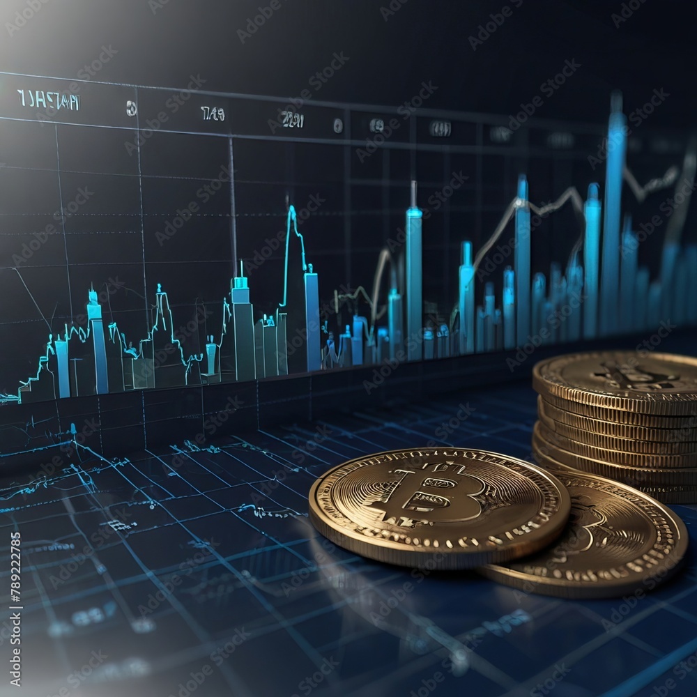 Stock graph and financial chart. Analyze stock market finance volume of ...