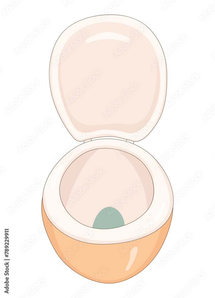Clean cartoon Toilet. Wash. Clean. Children about cleanliness. Isolated ...