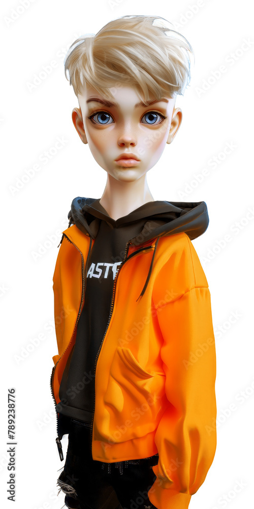 Cute Boy character in sylish look. Urban, street fashion outfit on ...
