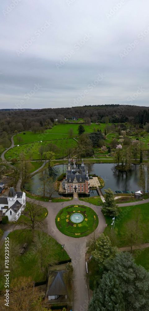 Huizingen, Belgium, 26th of March, 2024, This image offers an aerial ...