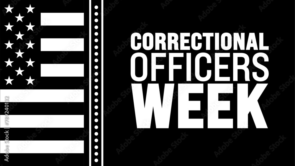 Vecteur Stock May is Correctional Officers Week background template ...