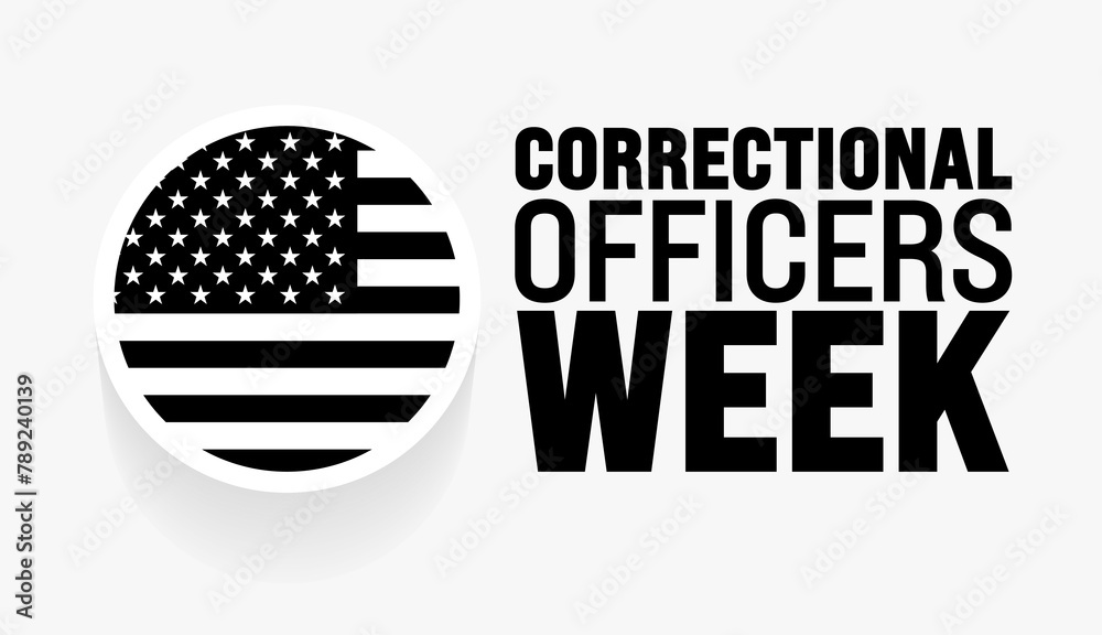 May is Correctional Officers Week background template. Holiday concept ...