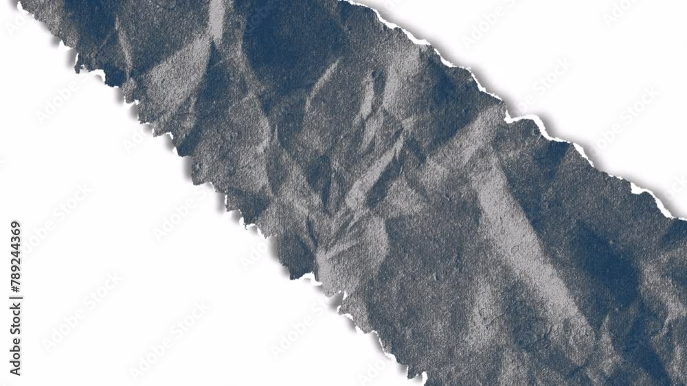 Paper wrap torn transition animation background. A paper is torn on a ...