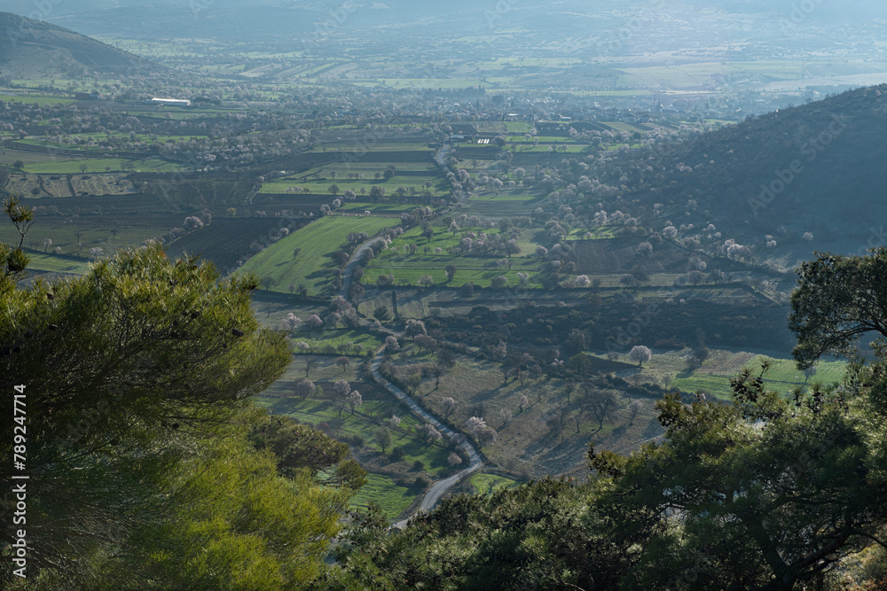 Kula Salihli Geopark. Kula Geopark walking path. Sandal Divlit Volcano ...