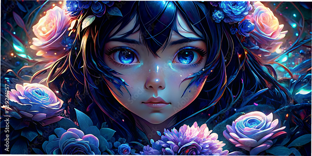 Anime woman face 3D, characters, graphics, game character, design ...