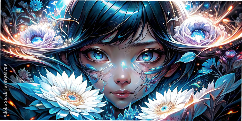 Anime woman face 3D, characters, graphics, game character, design ...