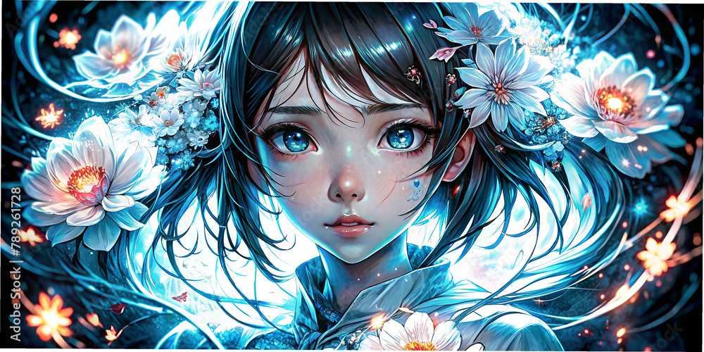 Anime woman face 3D, characters, graphics, game character, design ...