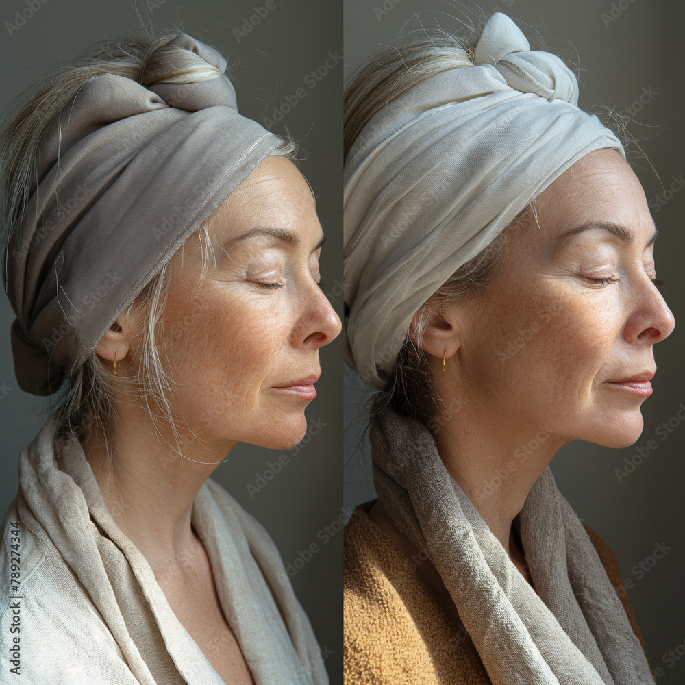 side by side comparison showcasing the remarkable improvement in a old ...