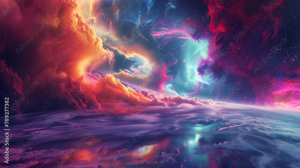 Surreal Dreamscape Where Colors Dance And Swirl In An Otherworldly ...