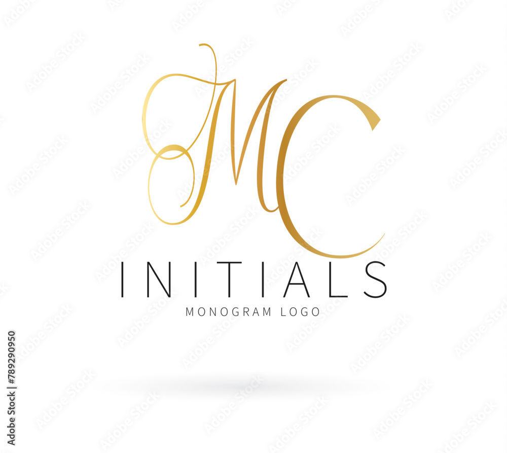 Vetor de MC Typography Initial Letter Brand Logo, MC brand logo, MC ...