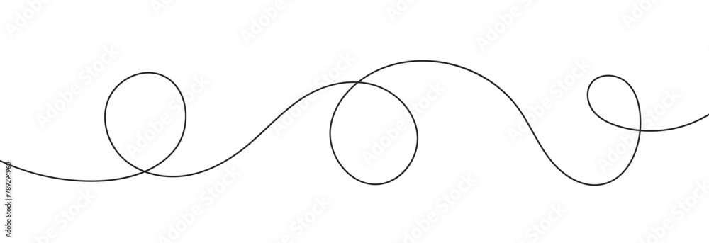 Swoosh, swash underline stroke set. Abstract wavy thin line. Squiggle ...