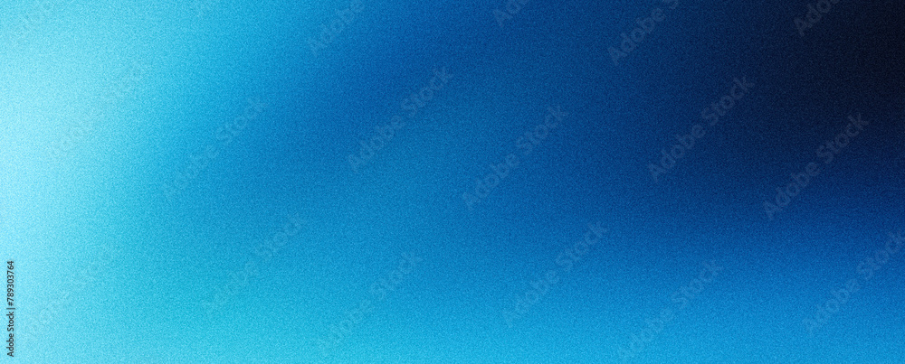 Blue grainy gradient background noise texture blurred dark light header ...
