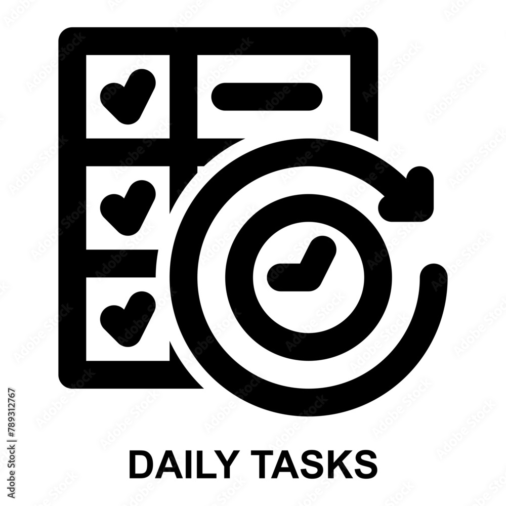 daily tasks, daily, schedule, task list, task, daily routine expanded ...