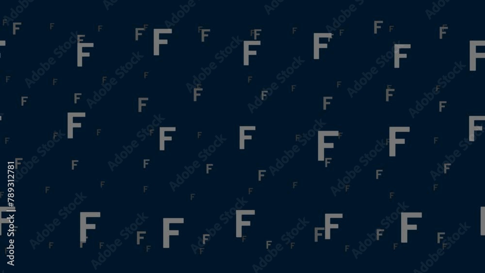 Capital letter F symbols float horizontally from left to right ...