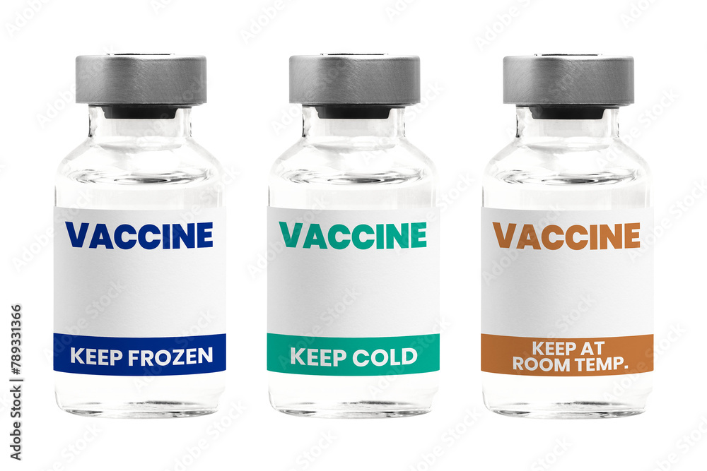 Different types of COVID-19 vaccine in glass vial bottles png with ...