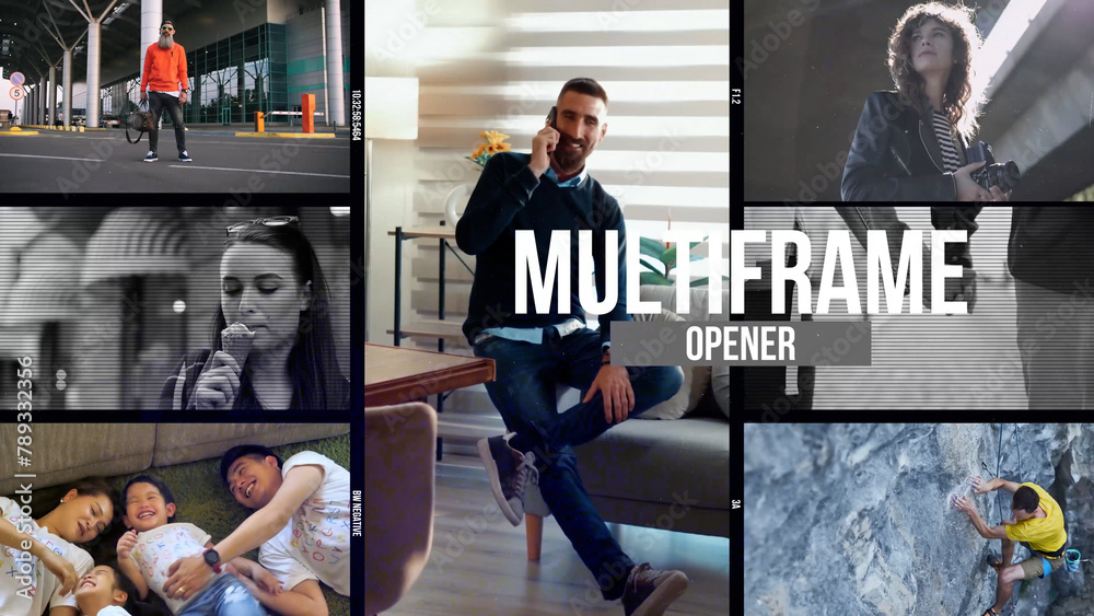 Multiframe Urban Media Opener template contains 22 editable text layers ...