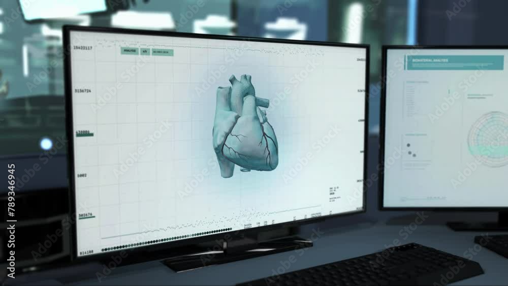 Medical Diagnostic System Scanning Heart Organ To Discover Cardiac ...