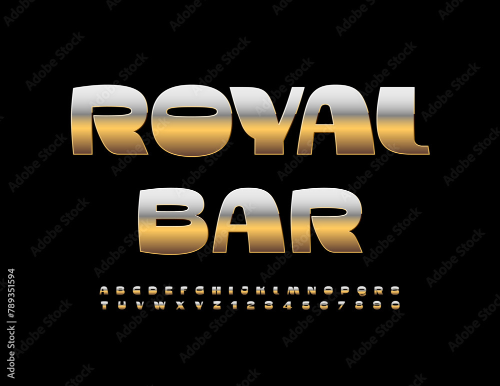 Vector premium logo Royal Bar with creative Alphabet Letters and ...