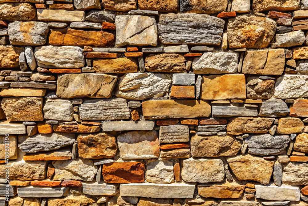 Rough Stone Wall Texture: A rough stone wall texture with uneven ...
