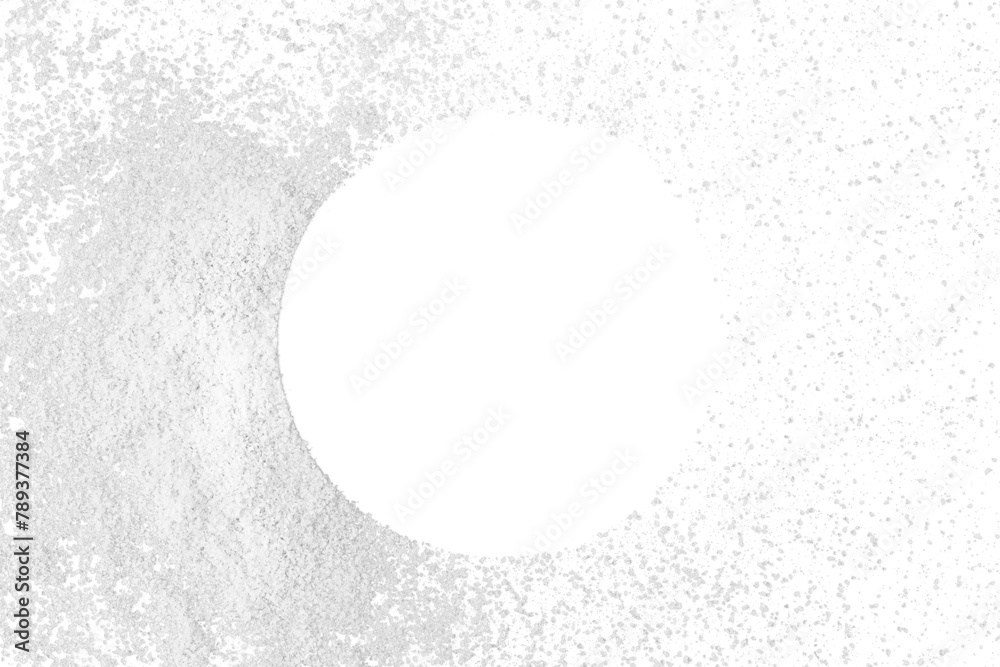 White powder png, round frame design, transparent background Stock ...