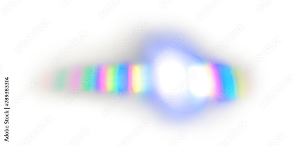 Prism lens flare png rainbow beam overlay effect on transparent ...