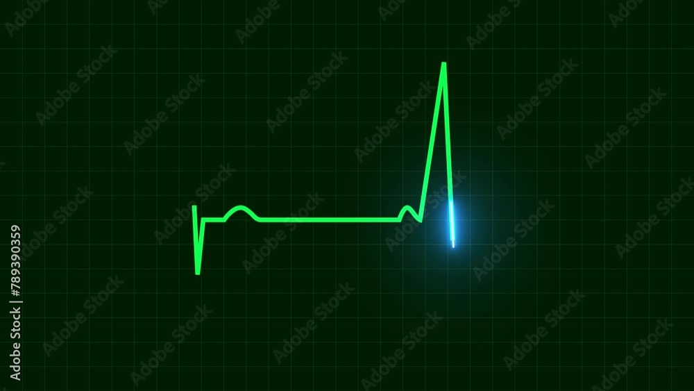 Heart Beat Line neo light , Heart Beat EKG Monitor Animation ...