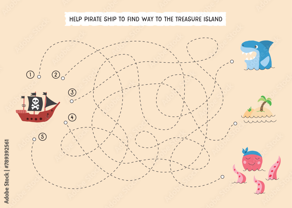 Labyrinth, Maze game for children. Logical puzzle for kids. Quest to ...