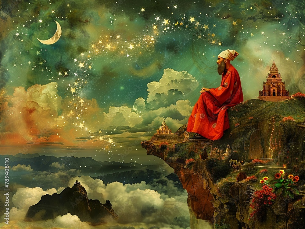 Moses parts a sea of stars, revealing a hidden temple where prophets ...